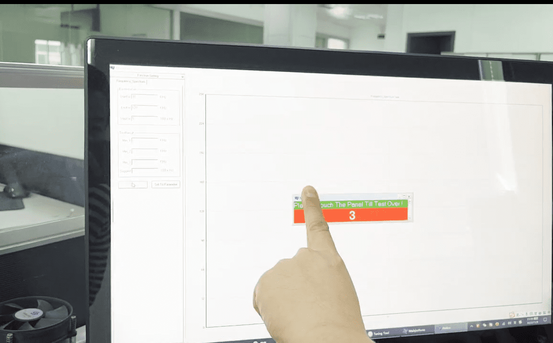 how to check interference on the touch screen